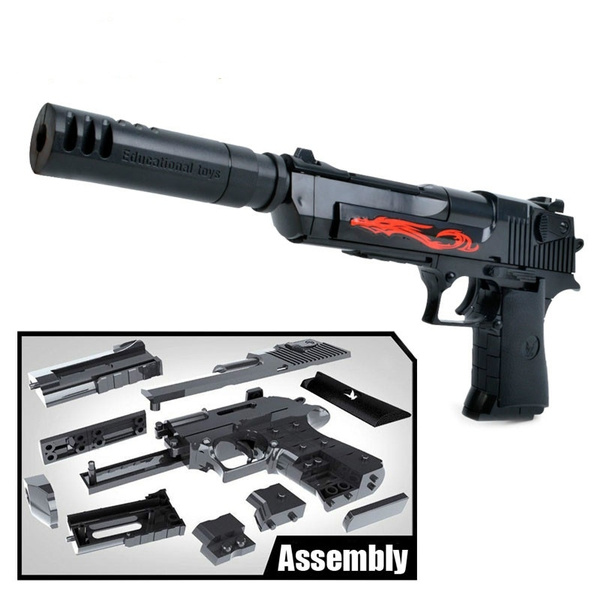 Assembly Gun Pistol Rifle DIY Building Blocks 3D Miniature Model ...