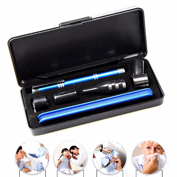Portable Diagnostic Examination Ear Eyes Otoscope Kit Tongue Depressors ...
