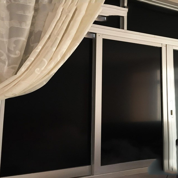 Blackout Window Glass Film Opaque Black Top Privacy Glass Window Tint ...