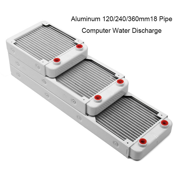 White 120/240/360mm Aluminium Water Discharge Liquid Heat Exchanger for ...