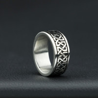 Vintage Fashion Personality Stainless Steel Carved Retro Pattern Ring ...