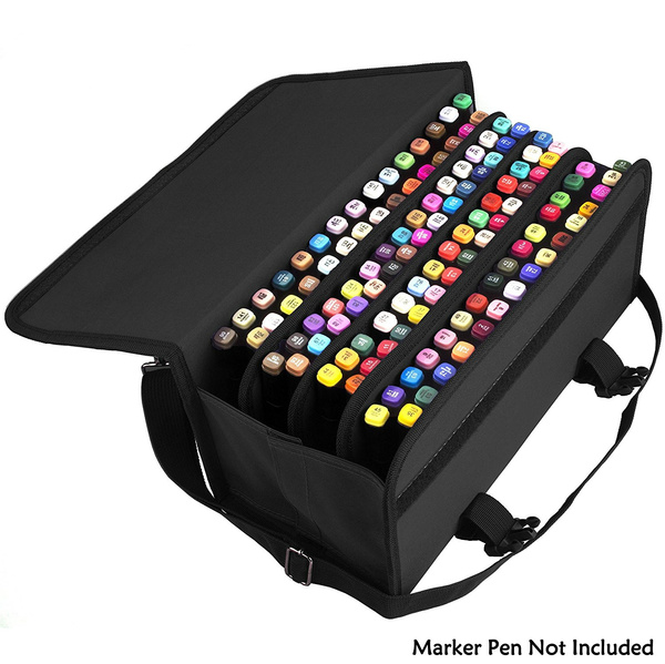 Marker Case 120 Storage Holders, Foldable Oxford Organizer with ...