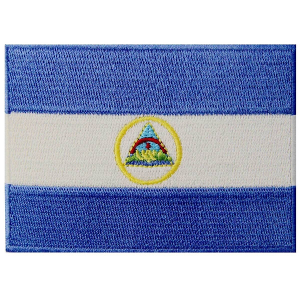 Nicaragua Flag Iron On/Sew On Embroidered Applique Patch Flag of ... Nicaragua Flag Iron On/Sew On Embroidered Applique Patch Flag of ...