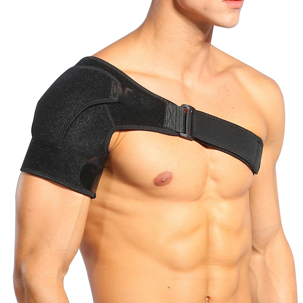 Adjustable Shoulder Brace Back Support Strap Wrap Belt Dislocation Pain ...
