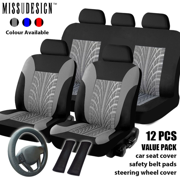 Universal Full Set Fashion Tyre Track Design Car Seat Cover - with ...