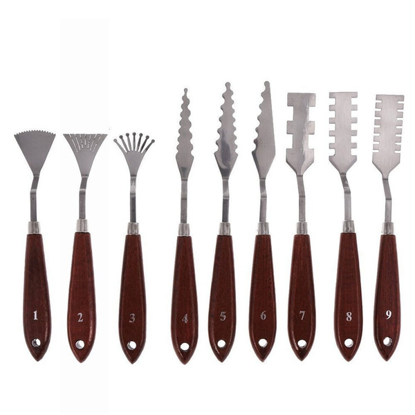 9pcs Palette Knives for Artists, Stainless Steel Spatulas Painting ...