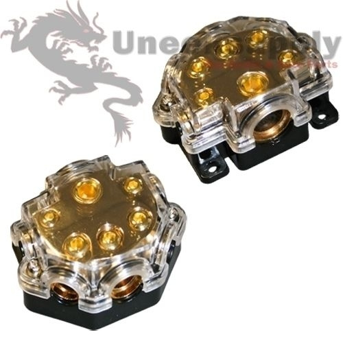 IMC AUDIO Gold Plated Power/Ground Distribution Block 0 2 4 8 Gauge ...