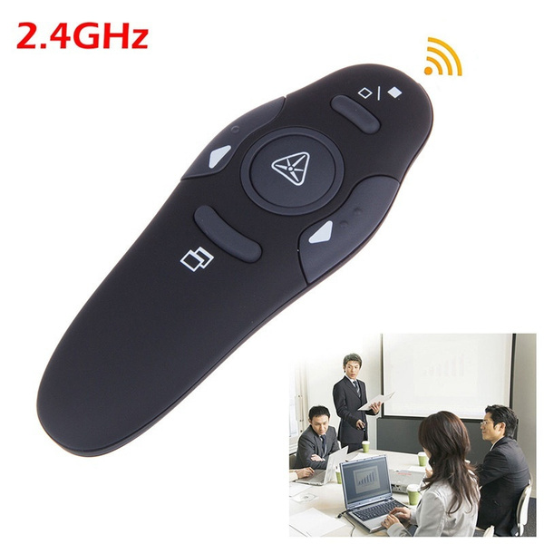 RF 2.4GHz Wireless Presenter USB Remote Control Presentation Mouse Lase ...
