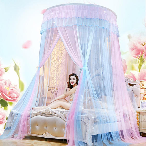 High Quality Round Lace Curtain Dome Princess Queen Canopy Mosquito ...