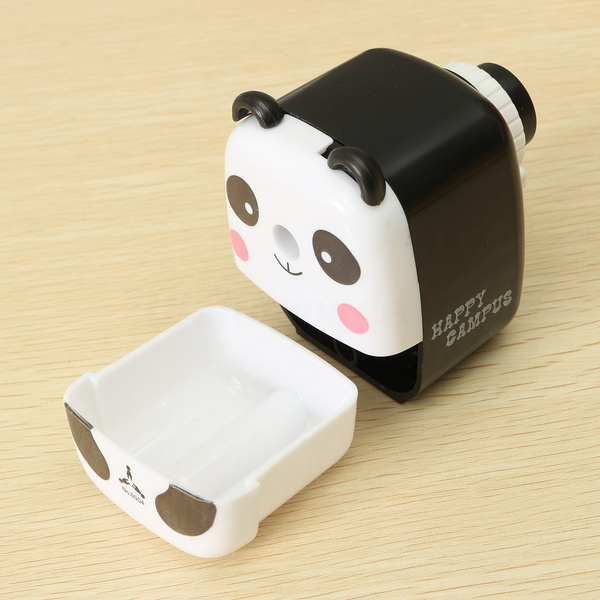 1 PC Panda Cartoon Hand Manual Rotating Pencil Sharpener for Office ...