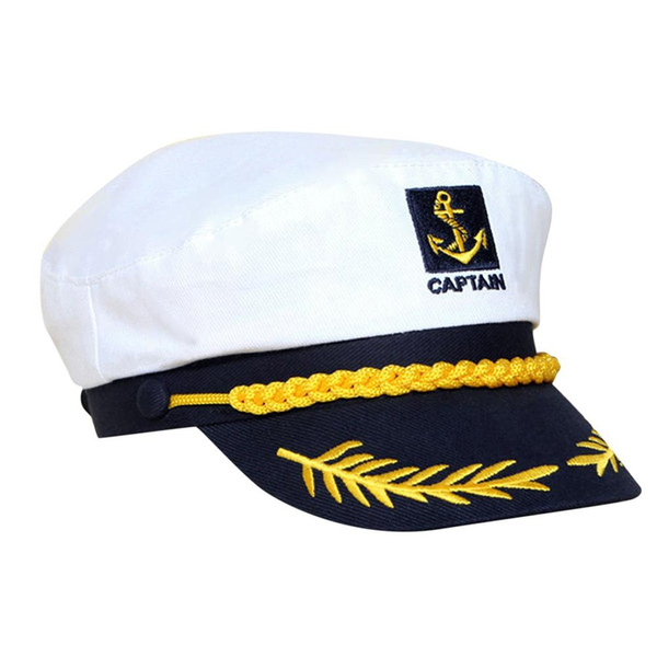 Adults Cosply Marine Sailor Costume Yacht Navy Cap Military Nautical ...