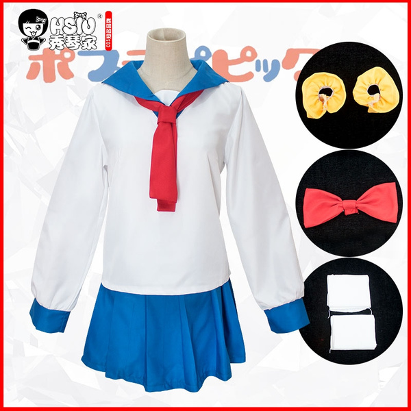 HSIU Pipimi & popko Cosplay Sets POP TEAM EPIC Costume Play Sailor suit ...