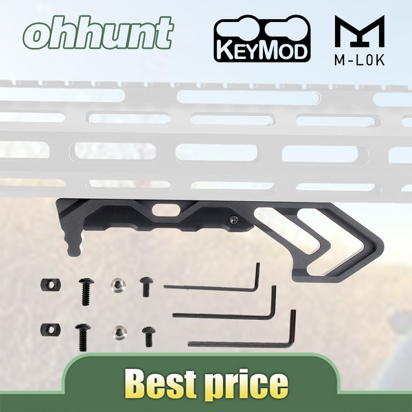 Ohhunt Metal Angle Fore Rail Hand Stop Handstop Kit For M-LOK & KeyMod ...