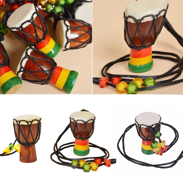 1 Pcs Classic Wooden Jambe Drummer MINI Djembe Percussion African Hand ...
