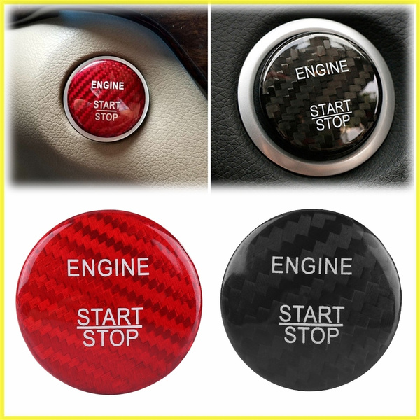 Carbon Fiber Engine Start Button Cover Trim for A B C GLC GLA CLA ML GL ...