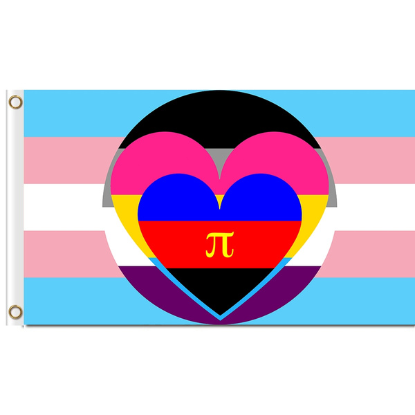 Trans_asexual_panromantic Flag Waterproof 90cm X 150cm | Wish