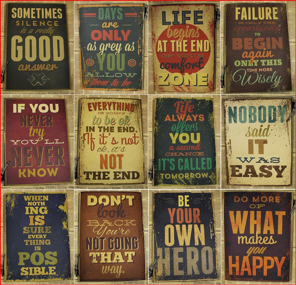 Posters Motivational Self Positive nostalgia Retro Kraft Paper Poster ...