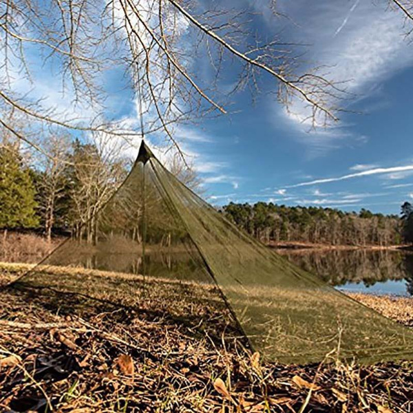 Outdoor Summer Mosquito Net Outdoor Pyramid Shape Portable Backpacking ...