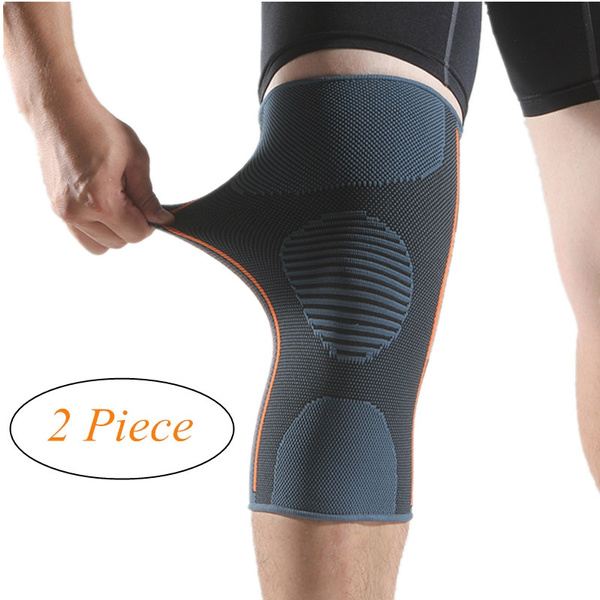 2 Piece Fitness Knee Compression Sleeves Knee Pad Support for Athletic ...