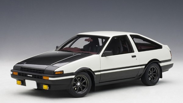 Toyota Sprinter Trueno AE86 RHD White with Carbon Hood "Initial D ...