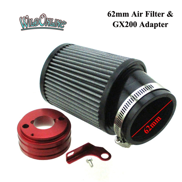 WildOnline Air Filter & Adapter Kit For 6.5 HP Honda Clone GX160 GX200 ...