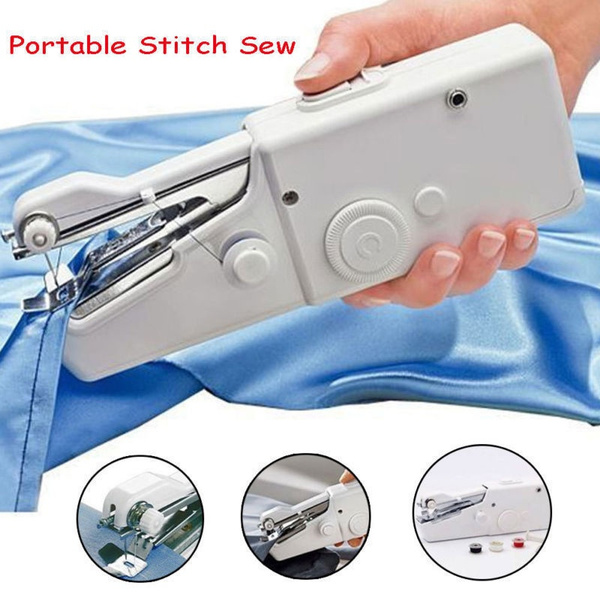 4 AA battery Portable hand-held mini sewing machine sewing manual ...