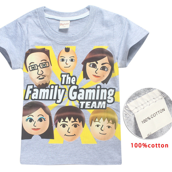 Roblox Fgteev The Family Game Print T-shirt Boys And Girls Fashion Tops ...