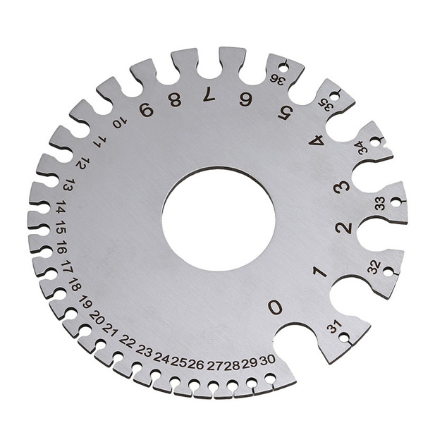 Metal Round SWG Wire Thickness Measurer Tester Ruler Gauge Diameter ...