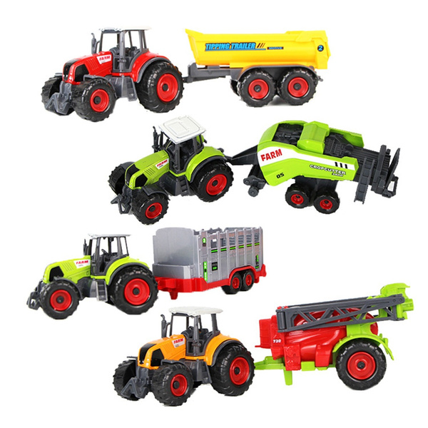 2018 Children Kids Plastic Farmer Car Model Toy Grain Harvesters Farm ...