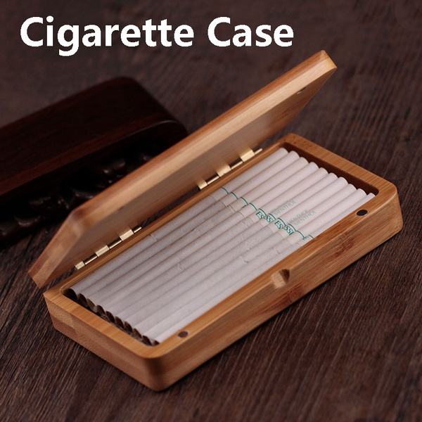 Women Bamboo Cigarette Case Vintage Portable Retro Tabacco 20 ...