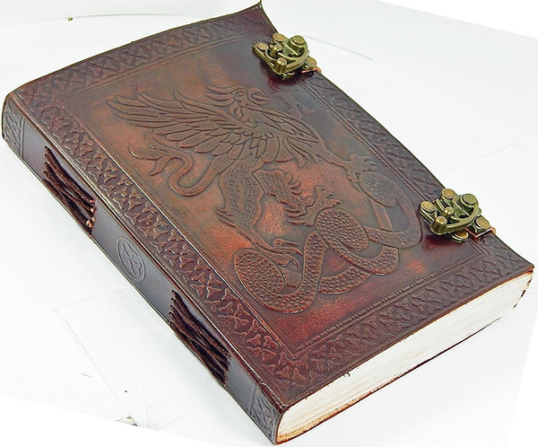Leather Journal Travel Notebook, Handmade Vintage Leather Bound Writing ...