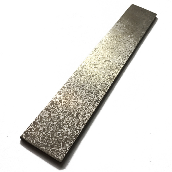 Stainless Damascus Steel Mokume Gane Billet Blank Knife Making Bar ...
