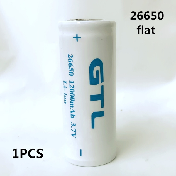 1PCS 100% New Original 26650 3.7 v 12000 mah 26650 Lithium Rechargeable ...