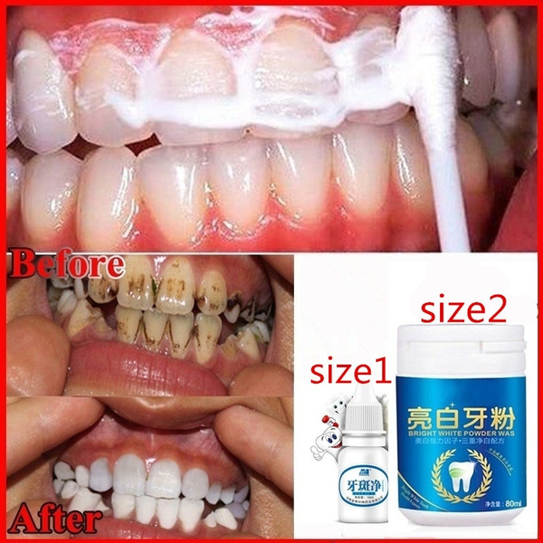 10ML/80ML Magic Natural Teeth Whitening Powder Pearl Tooth Brushing ...