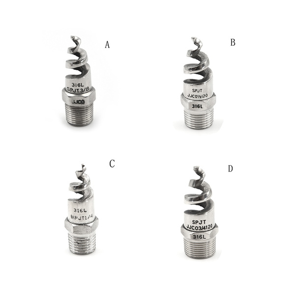 New 1/4" 1/2" Stainless Steel Spiral Cone Atomization Spray Nozzle ...