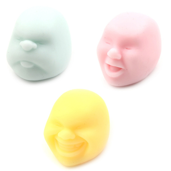 Funny Human Face Emotion Vent Ball Anti Stress Toy Slow Rebound ...