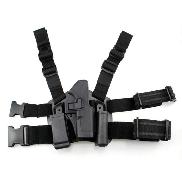 Tactical Right Hand Paddle & Leg Belt Drop Leg Holster for Glock 17/19 ...