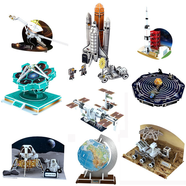 3D Puzzle Paper Model NASA Saturn V Apollo Lunar Module 8 Models DIY ...