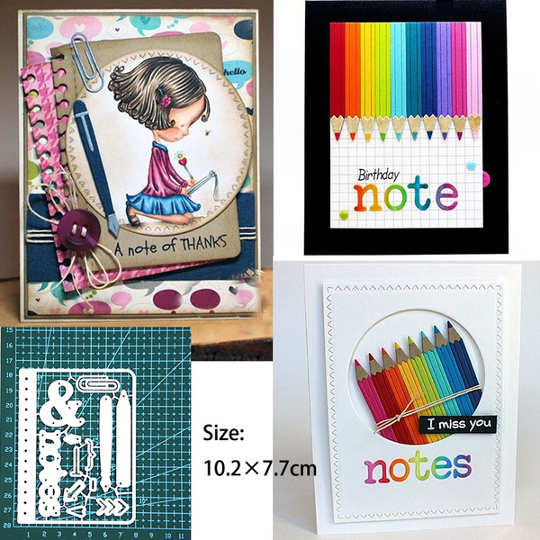 New Notebook Stencil Metal Cutting Dies For DIY Scrapbooking Paper Card ...