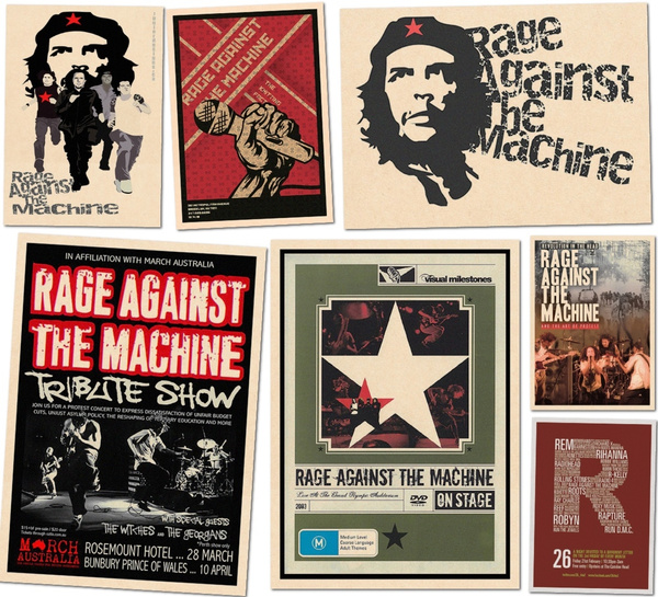 RAGE AGAINST THE MACHINE RATM Vintage Poster Kraft Paper Sticker for ...