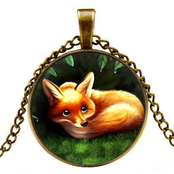 fox necklace red fox necklace fox jewelry fox pendant animal jewelry | Wish