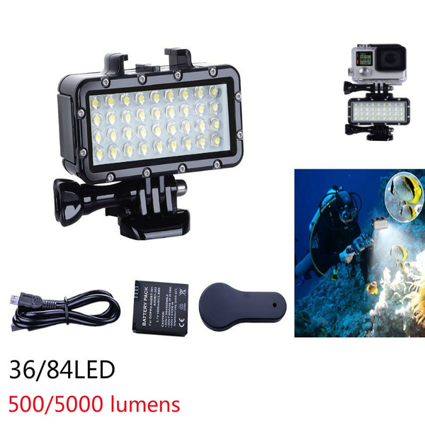 36LED/84LED High Power Dimmable Waterproof LED Video Light Diving ...