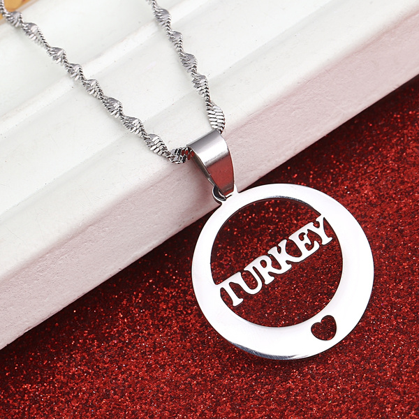 TUROUIE Turkey Pendant & Necklace Women Turkish Gold Color Jewelry ...
