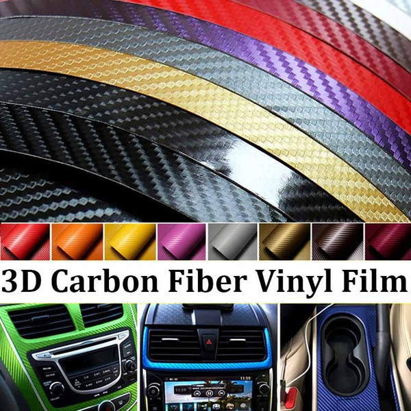 New DIY Car Stickers and Decals Carbon Fiber Car Wrap Sticker Car ...