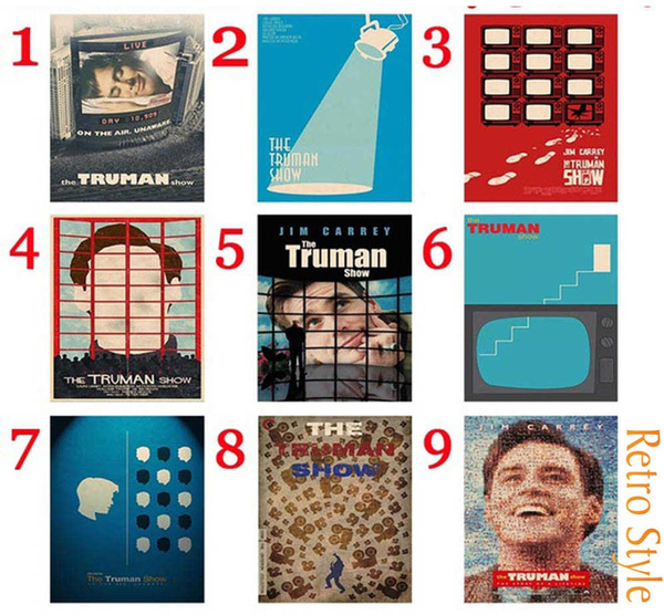 The Truman Show Retro Posters Nostalgia Classic Film Kraft Paper Poster ...