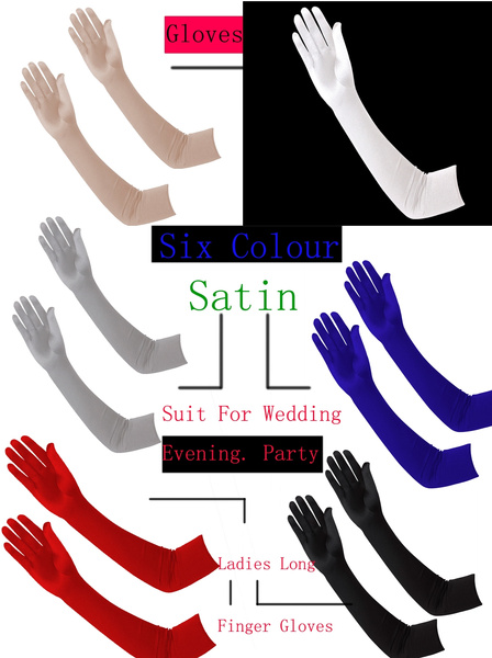 Bridal Gloves 1920s Glove Opera Satin Long 20s Roaring Gatsby Flapper ...