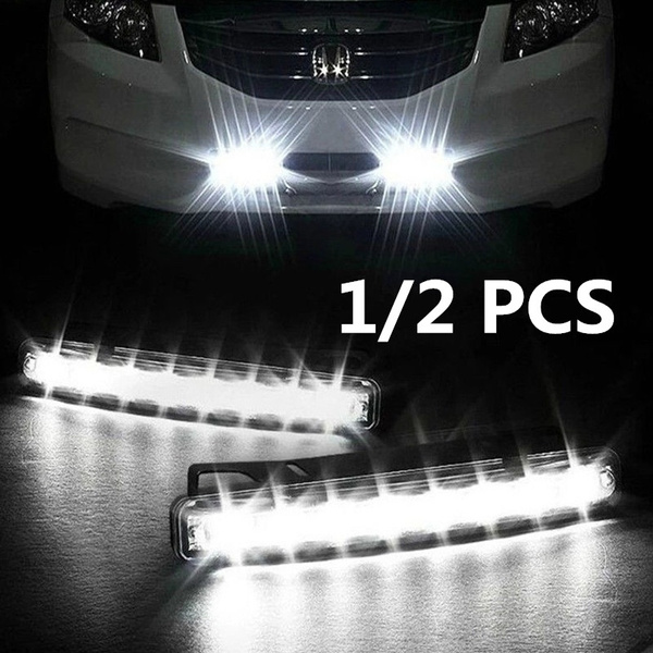 1/2pcs Universal 8LED Daytime Driving Running Light DRL Car Fog Lamp ...