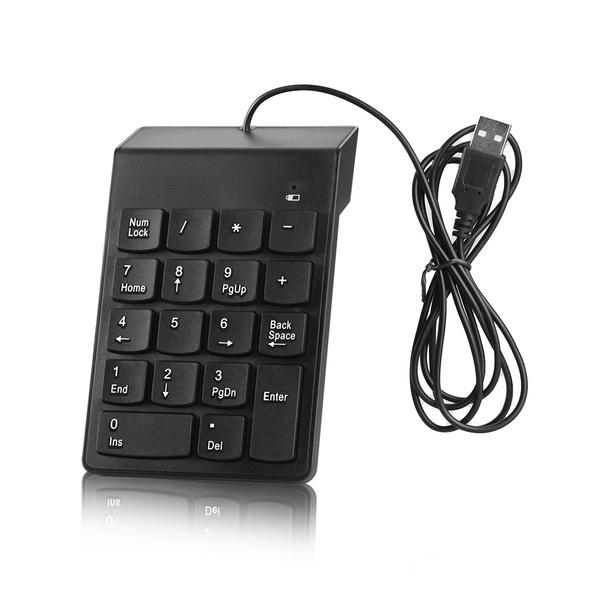 USB Number Pad Numpad Numeric Keypad 18 Keys Keyboard For Laptop Deskto ...