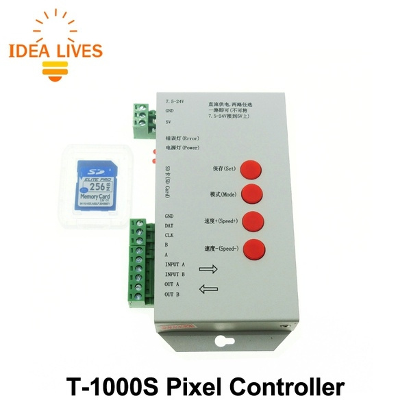 T-1000S LED Pixel Controller for LPD6803 WS2801 WS2811 RGB Full Color ...