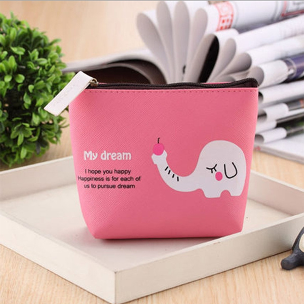 Fashion Women Coin Purse Cartoon Elephant Girls Kids Mini Wallet Clutch ...